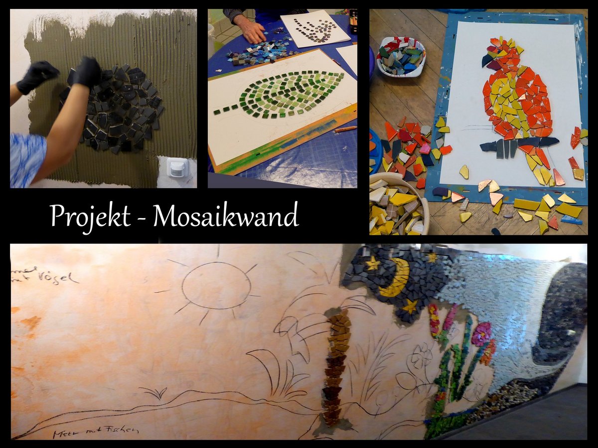 Der Countdown für die Ausstellung läuft: Projekt "Mosaikwand" ist ...